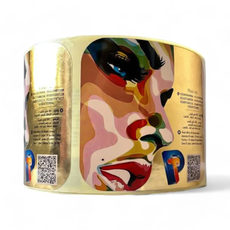 Metalized Stickers – techno print