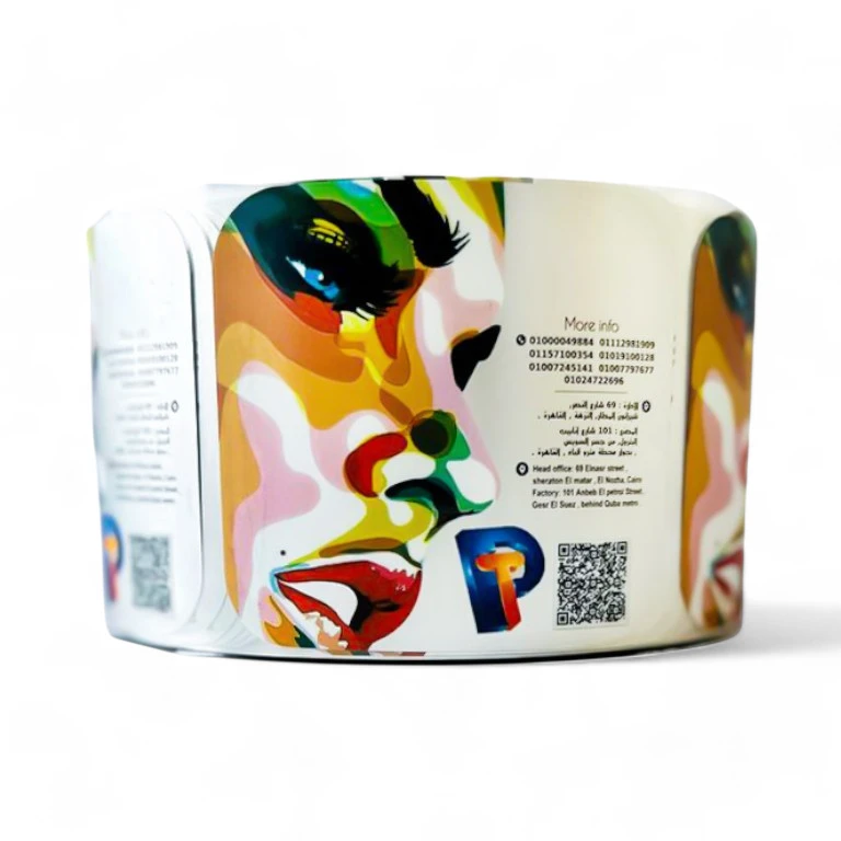 Metalized Stickers – techno print