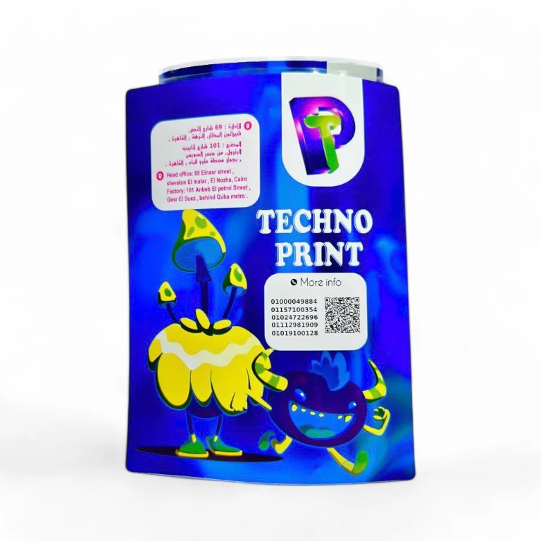 Metalized Stickers – techno print