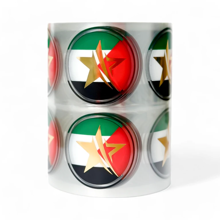 Transparent Plastic Stickers – techno print